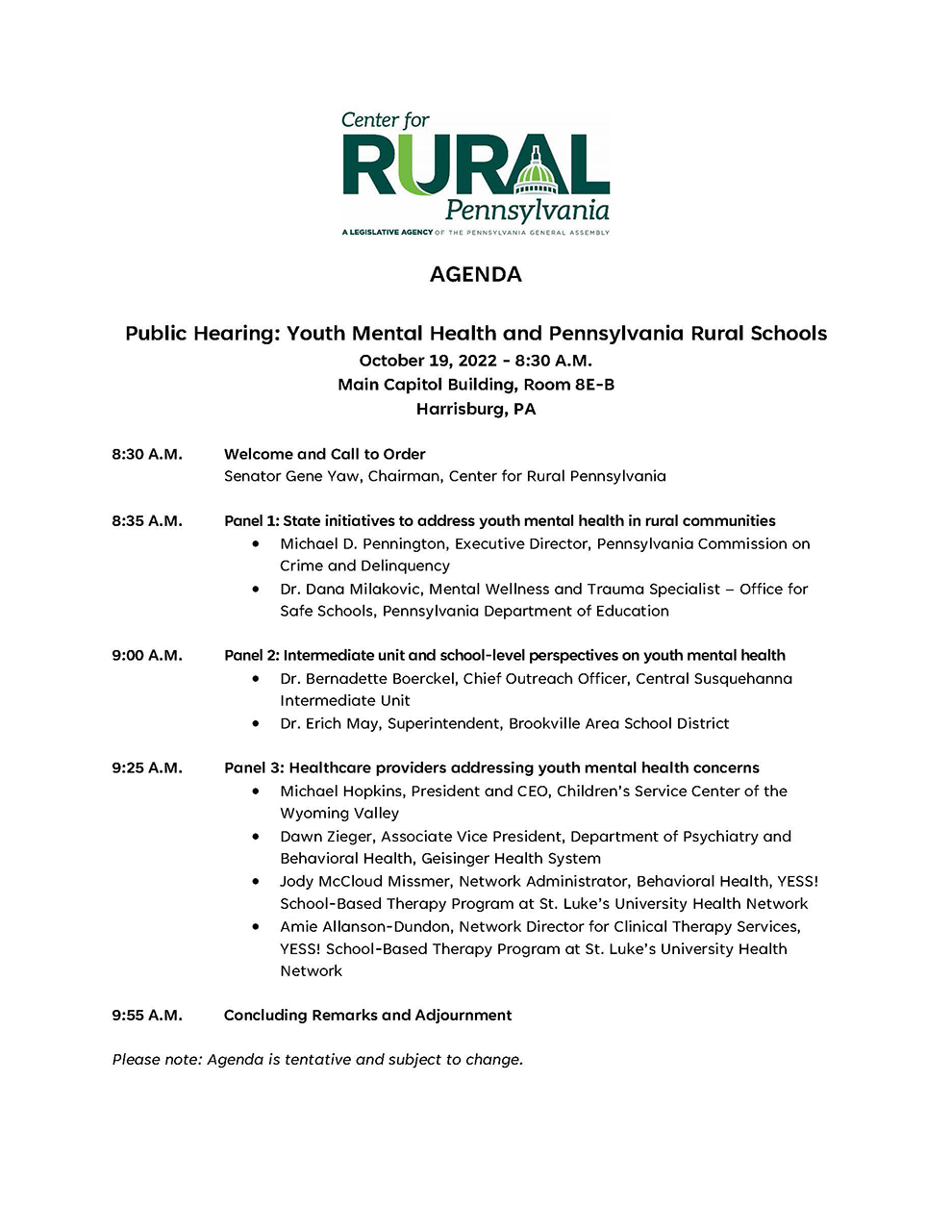 News - Center for Rural PA