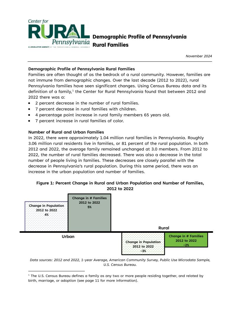 Fact Sheets - Center for Rural PA
