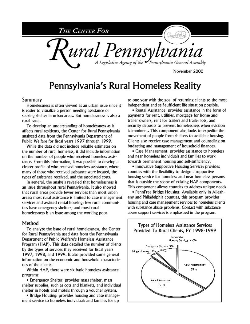 Fact Sheets - Center for Rural PA