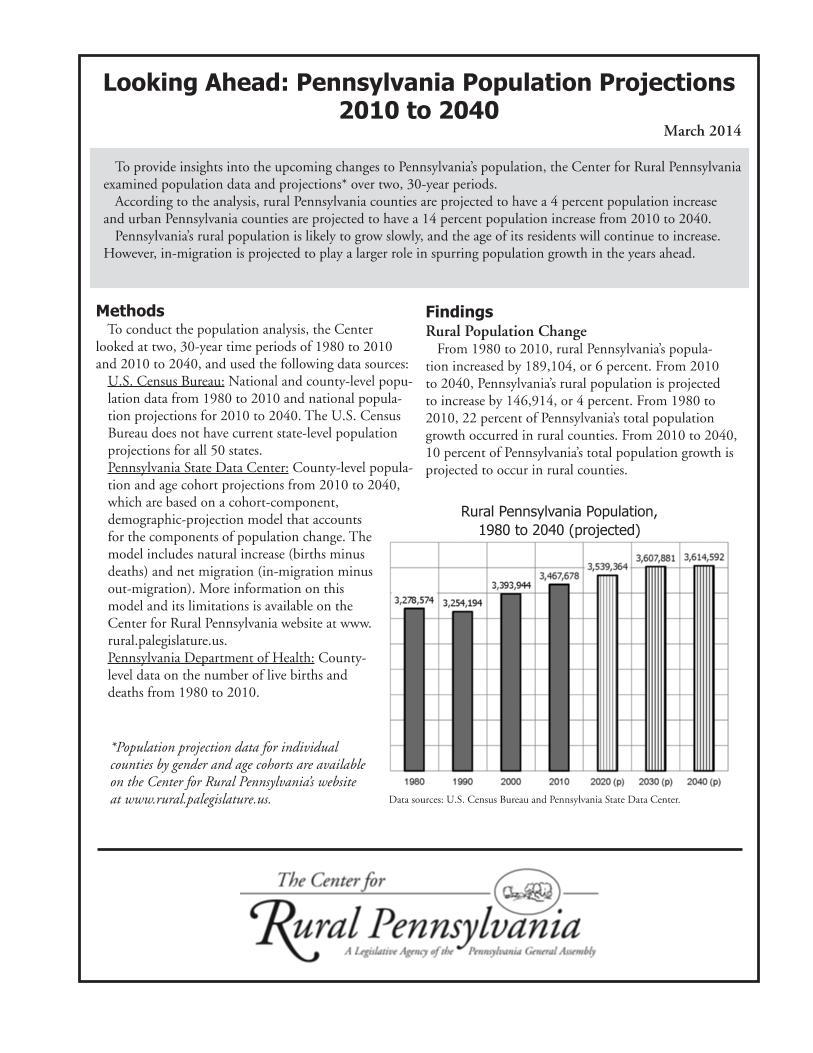 Fact Sheets - Center for Rural PA