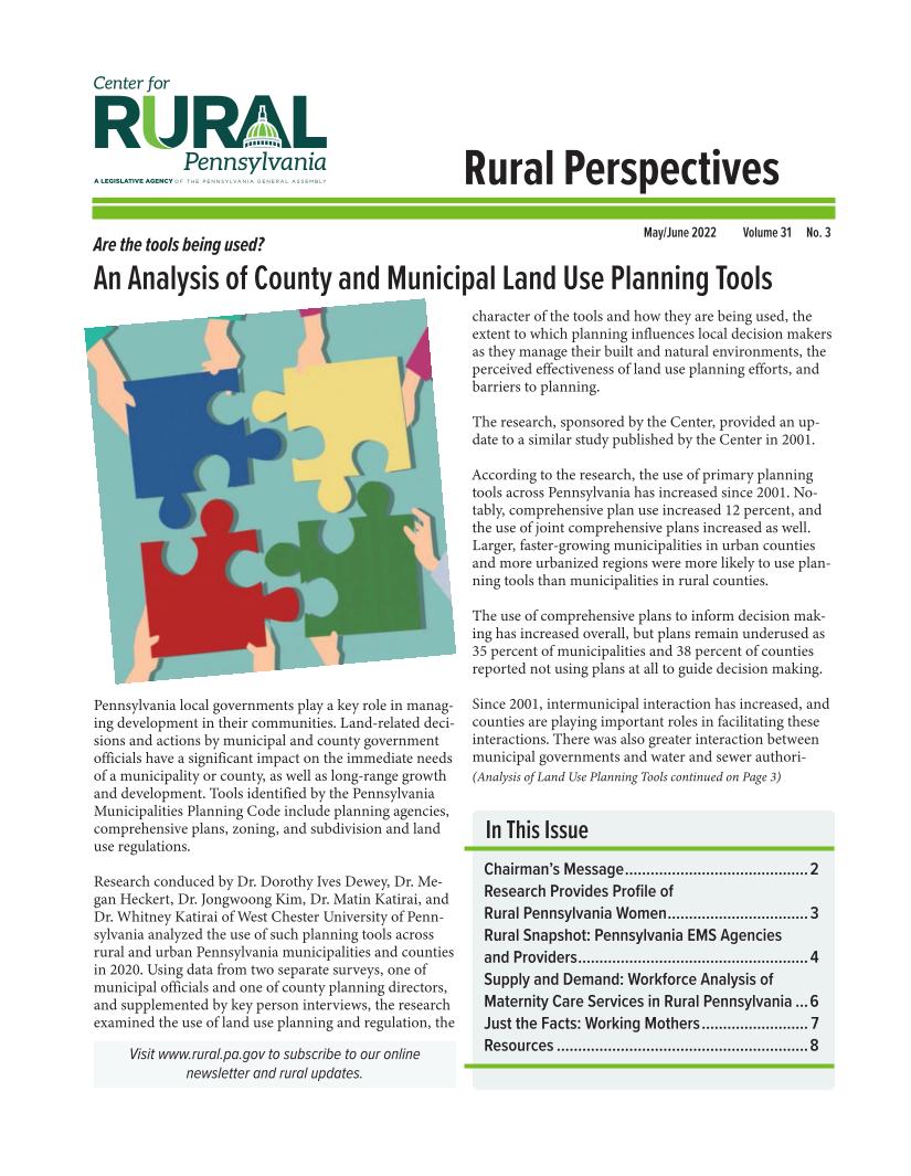 Newsletters - Center for Rural PA
